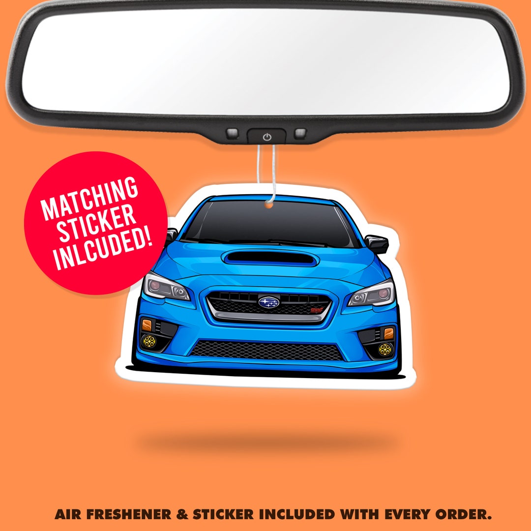 Subaru WRX STI Air Freshener + Vinyl Sticker Fragrance Scent Car ...