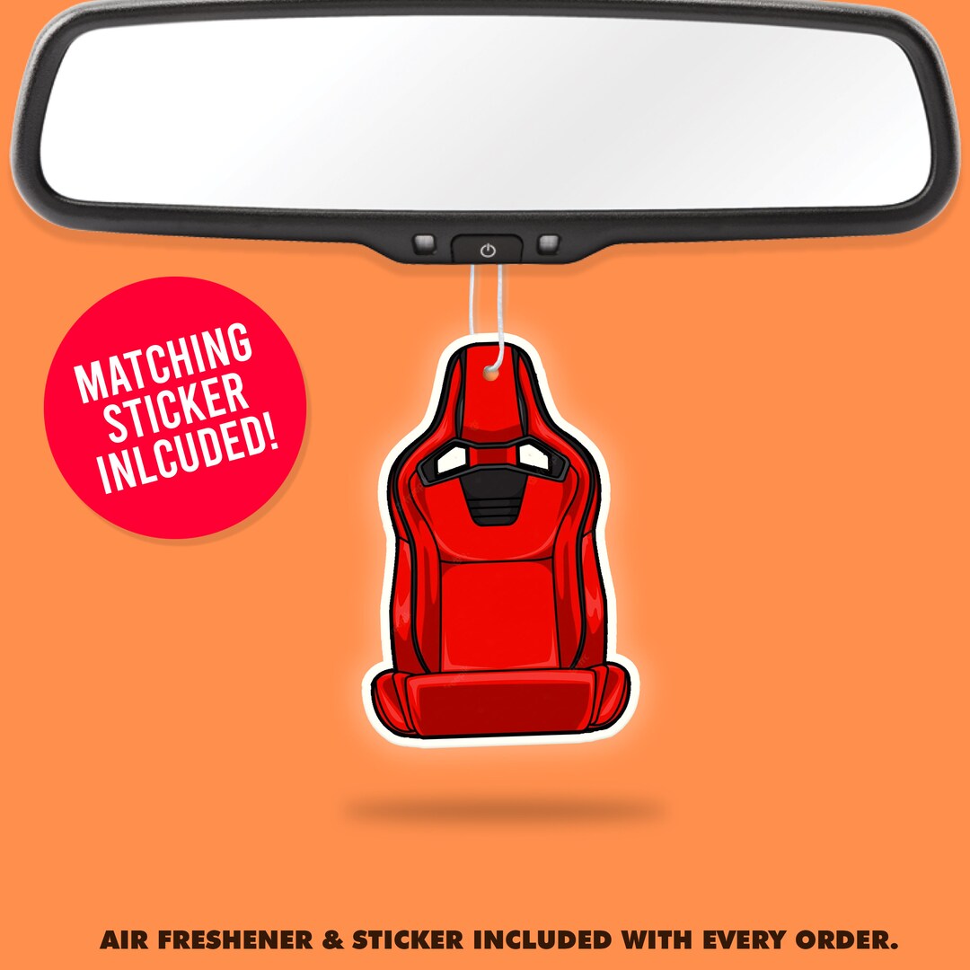 Racing Seat JDM Air Freshener + Vinyl Sticker Fragrance Scent Car ...