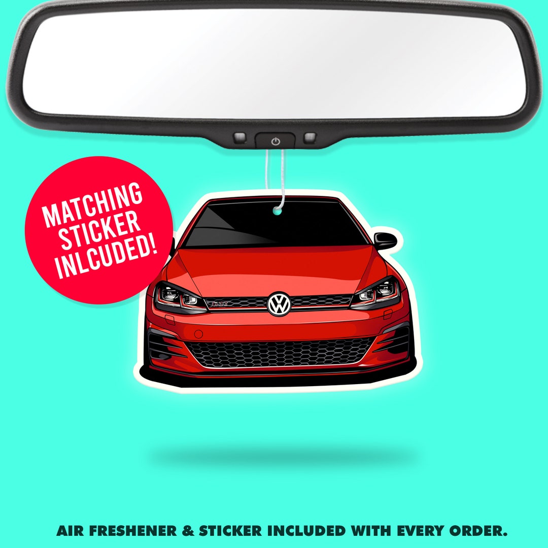 Volkswagen Golf GTI Air Freshener Vinyl Sticker Fragrance Scent Car ...