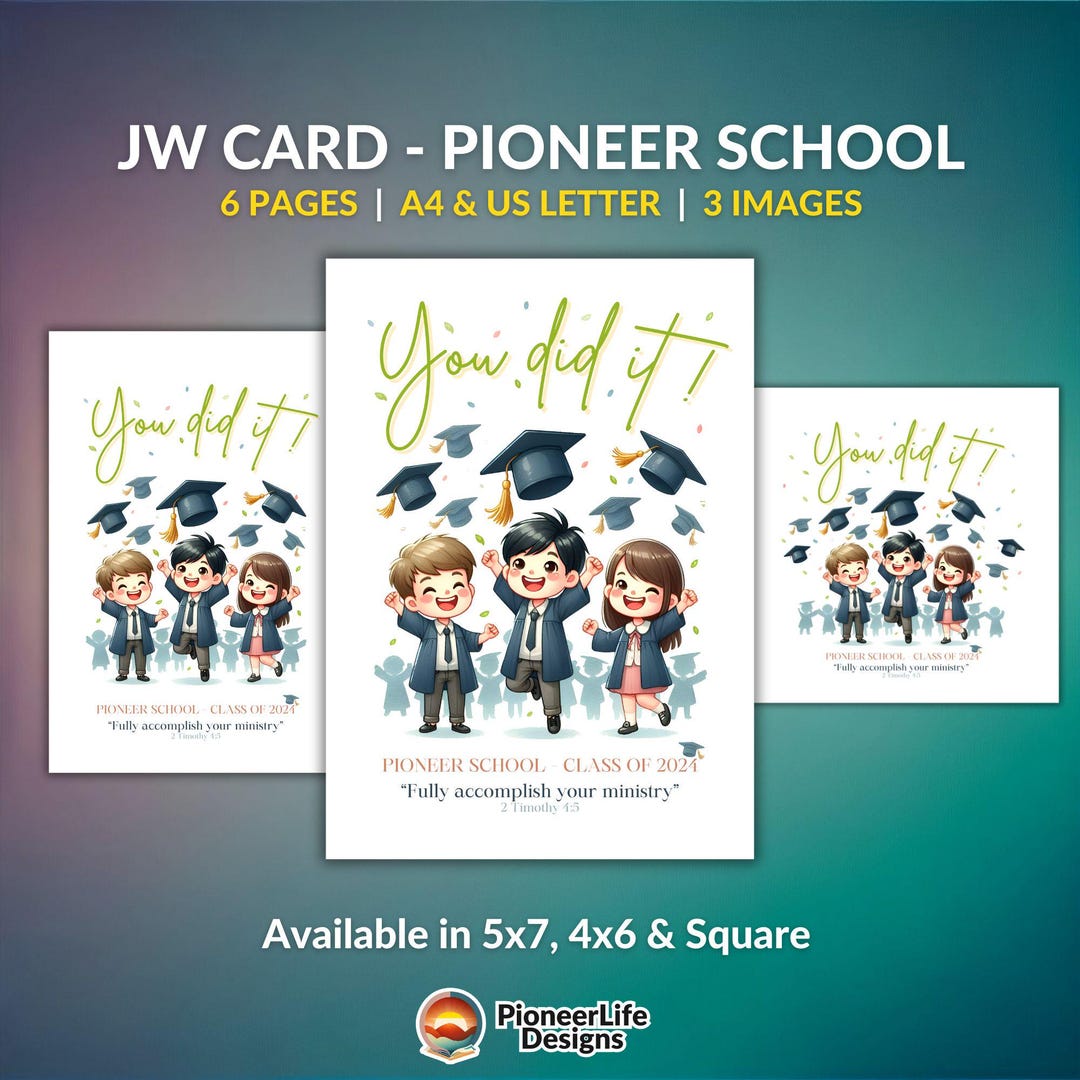 Pioneer School JW Card Gift PSS 2024 Fully Accomplish Your Ministry New ...