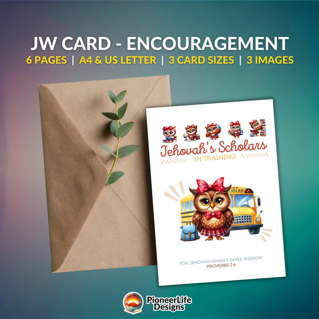JW Cute Encouraging Card, SKE School for Kingdom Evangelizers, PSS ...