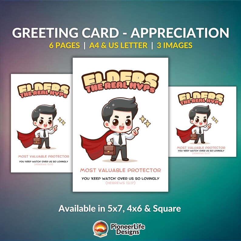 JW Elder Appreciation Card, Thank You for Your Hard Work & Care ...