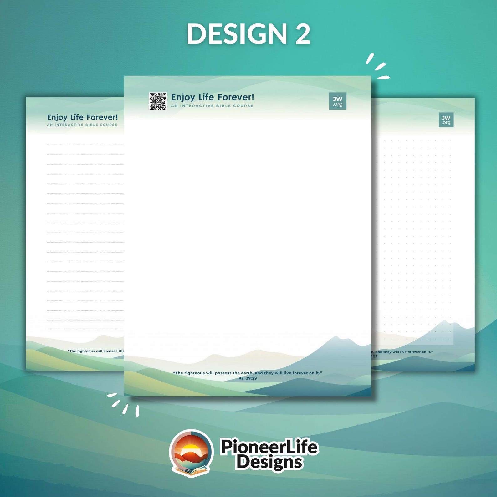 JW Letter Writing Paper Enjoy Life Forever Stationary Special Preaching ...