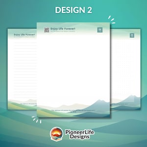 JW Letter Writing Paper Enjoy Life Forever Stationary Special Preaching ...