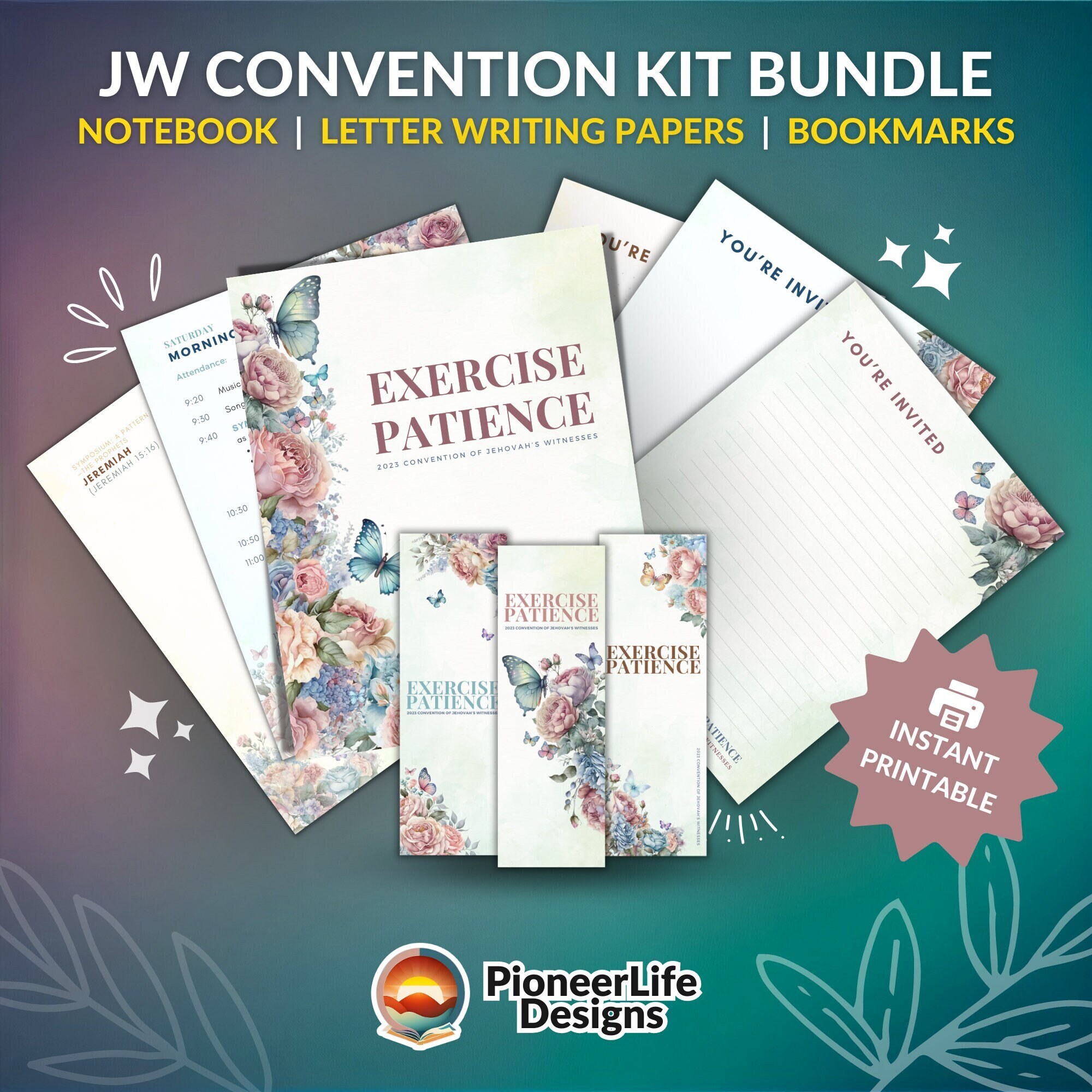JW Exercise Patience 2023 Printable Regional Convention Notebook Letter ...