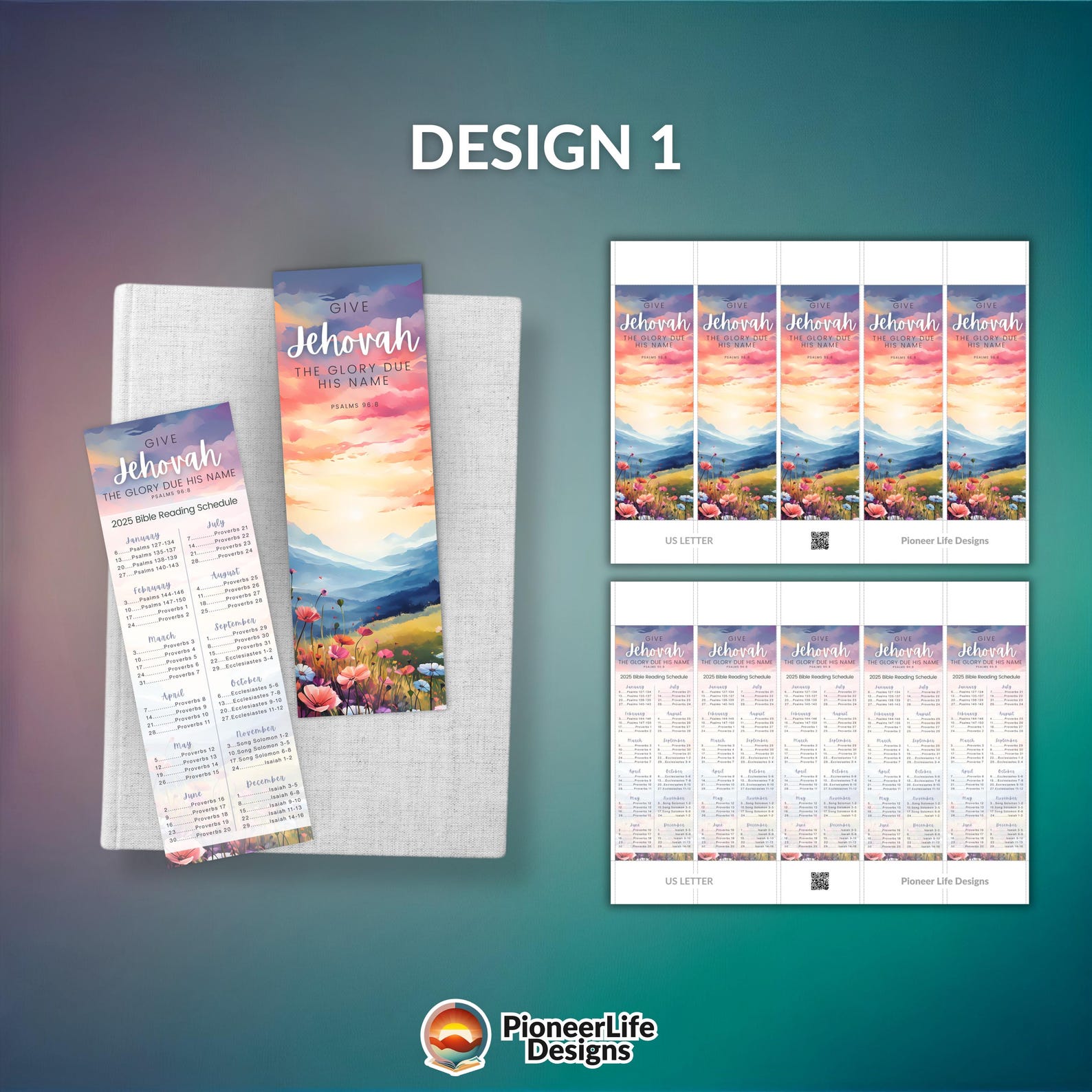 2025 JW Yeartext Printable Bookmark, Give Jehovah Glory Psalms 96:8 ...