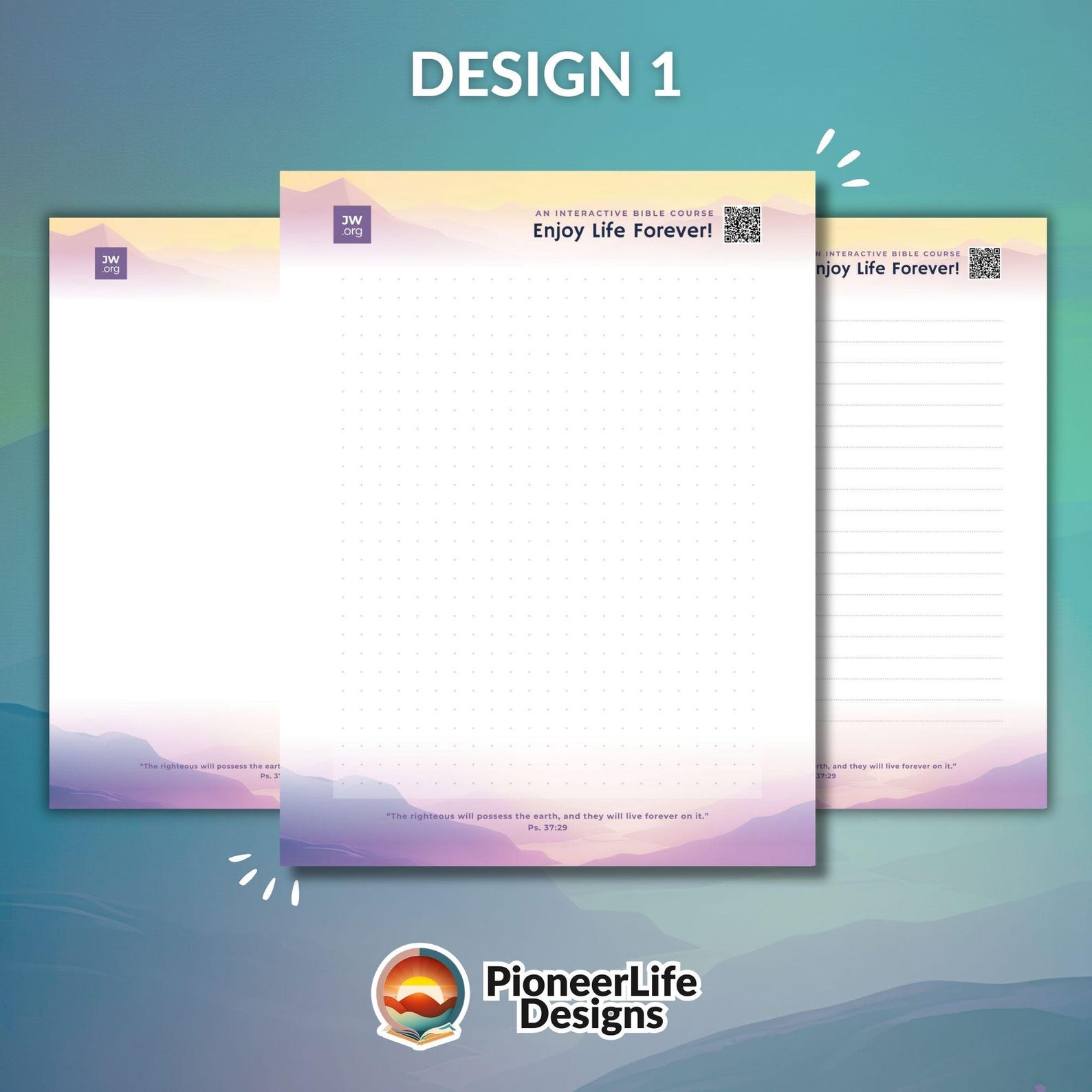 JW Letter Writing Paper Enjoy Life Forever Stationary Special Preaching ...