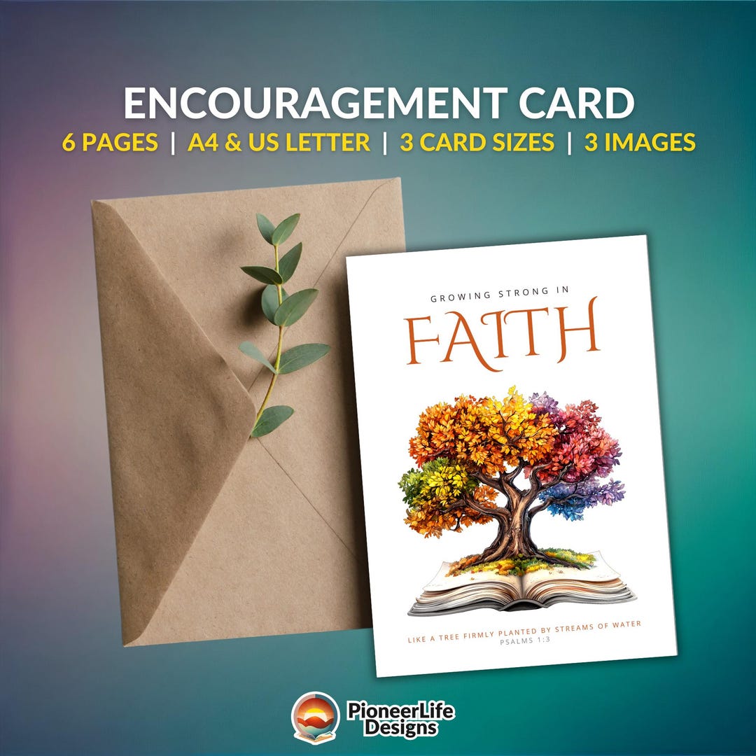JW Greeting Card for Encouragement, Having Strong Faith, Encouraging ...