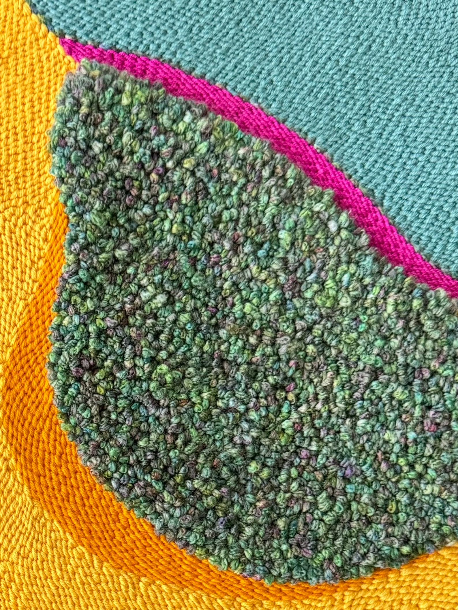 Modern Punch Needle Wall Art, Abstract, Fiber Art - Etsy