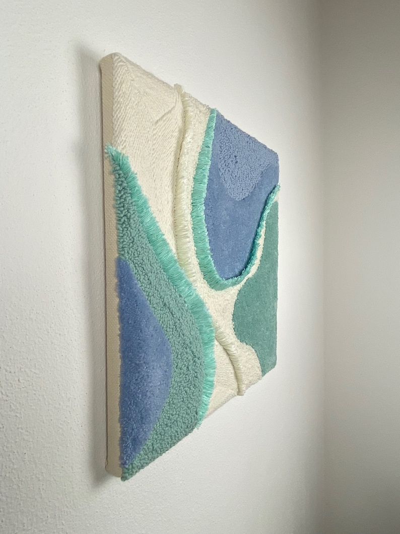 Modern Wall Art, Punch Needle Artwork, Fiber Art, Abstract Wall Art ...