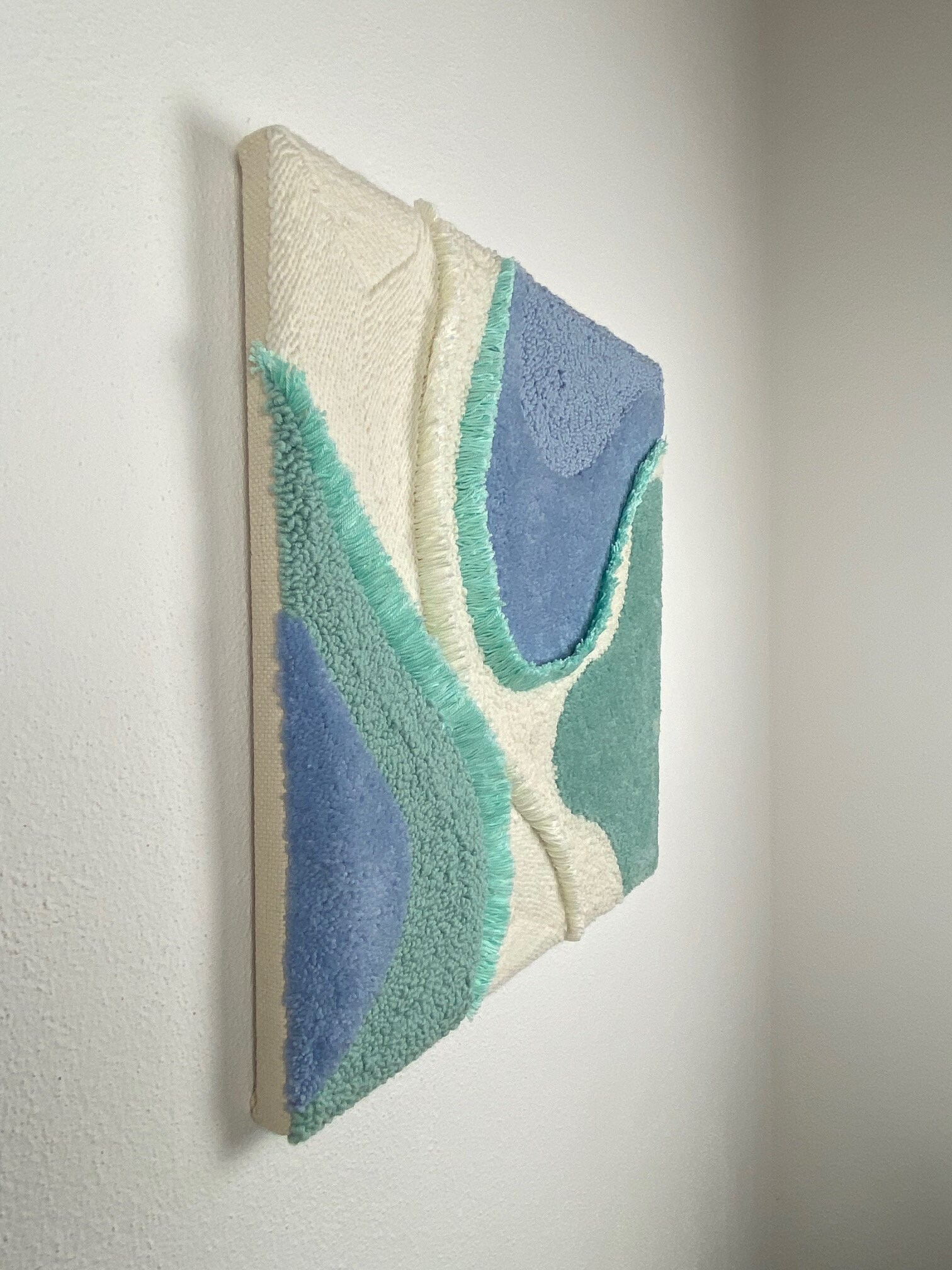 Modern Wall Art, Punch Needle Artwork, Fiber Art, Abstract Wall Art ...