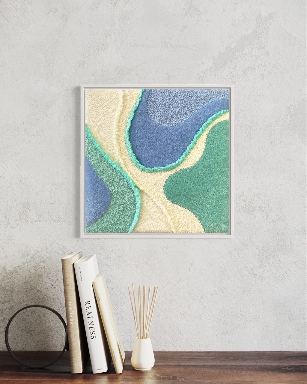 Modern Wall Art, Punch Needle Artwork, Fiber Art, Abstract Wall Art ...