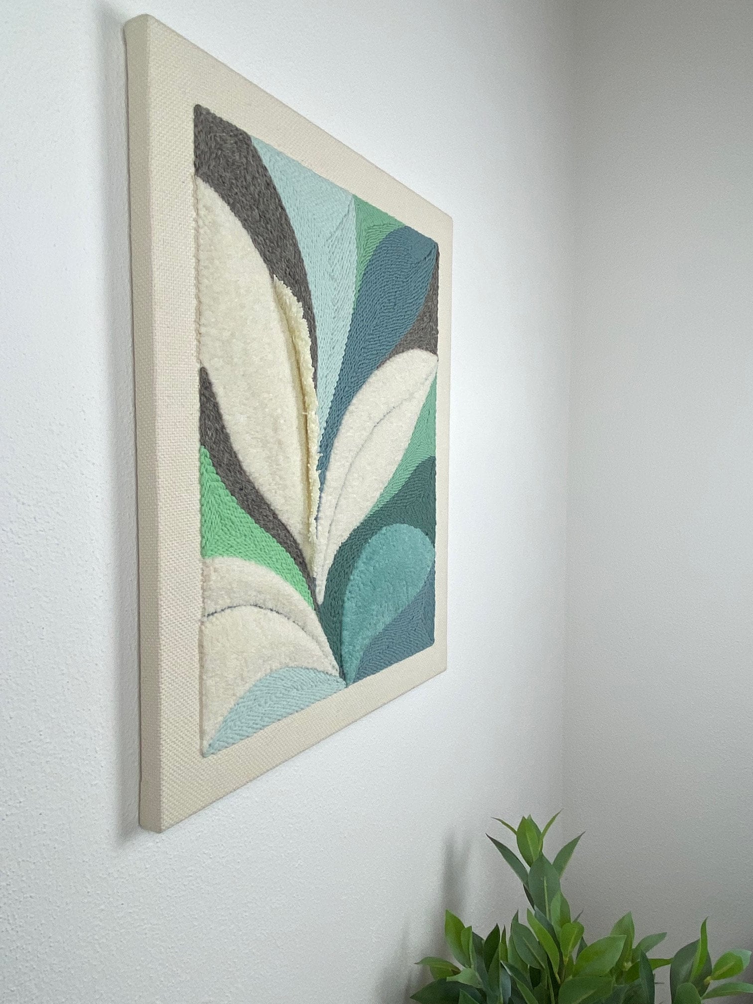 Wall Art, Punch Needle Artwork, Fiber Art, Abstract Wall Art, Home ...