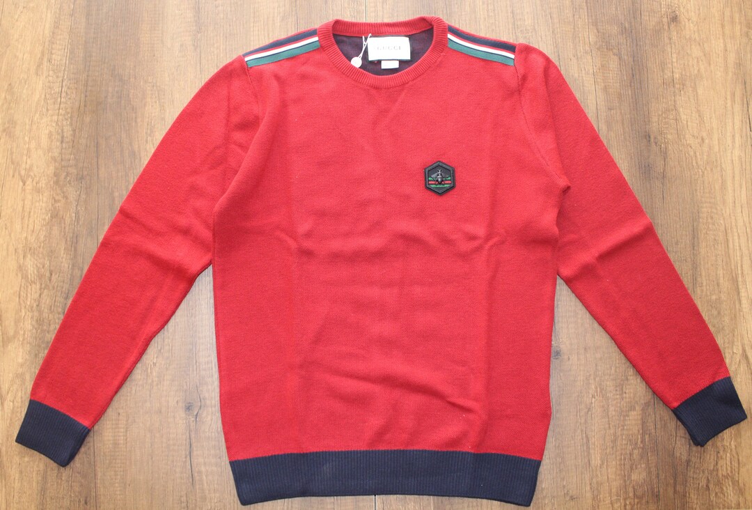 Vintage Men Red Top Designer Cardigan Crew Neck Sweater Size 2XL - Etsy