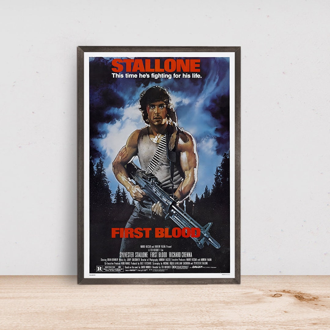 First Blood Movie Poster, Room Decor, Home Decor, Art Poster for Gift ...