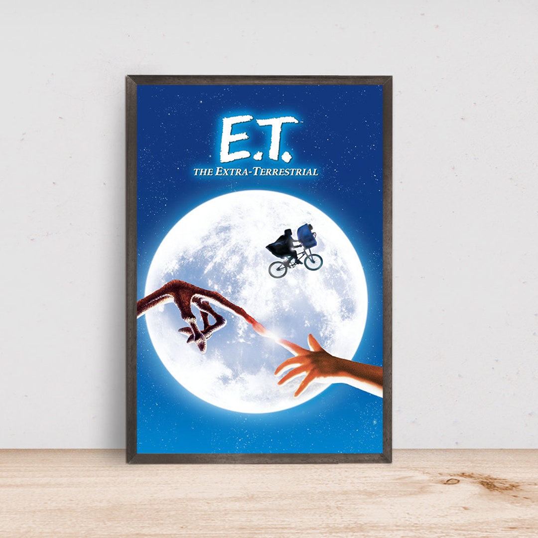 E.T. the Extra Terrestrial Movie Poster Room Decor Wall Art Canvas ...