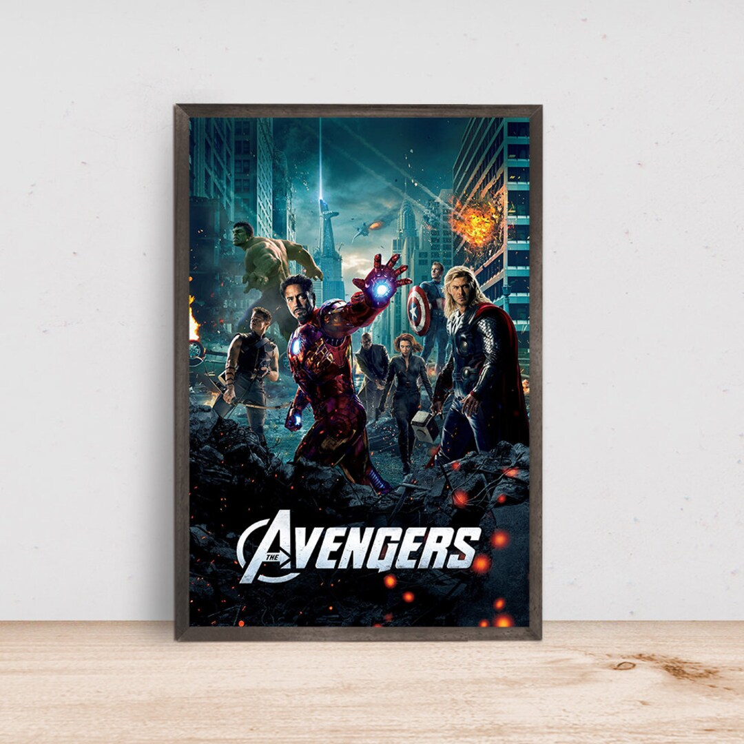 The Avengers Movie Poster Marvel Robert Downey Jr. Film Room Decor Wall ...