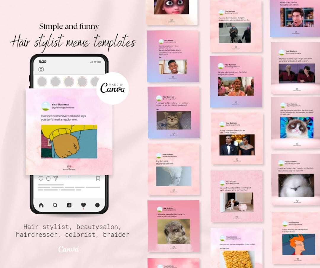 Professional Hair Stylist Meme Set Hairdresser Humor Bundle 30 Salon ...