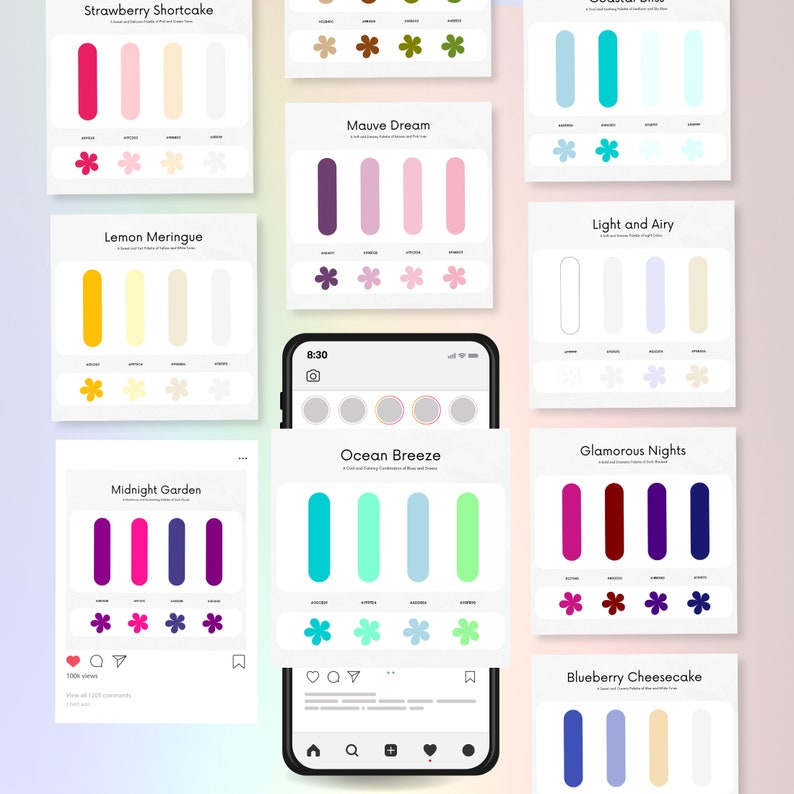 50 Color Palette Instagram Post Templates | Canva | Graphic Design ...