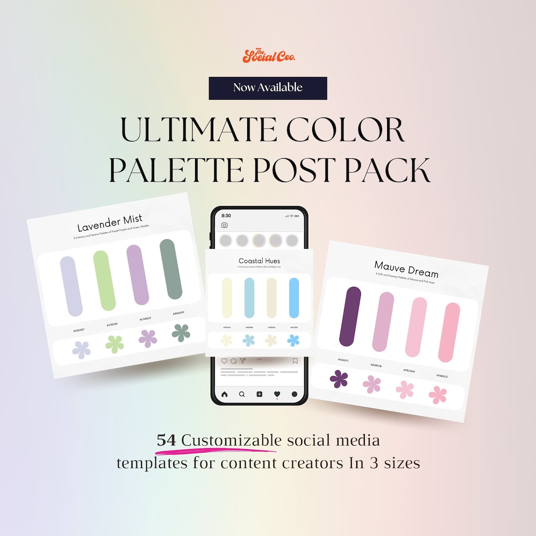 50 Color Palette Instagram Post Templates | Canva | Graphic Design ...