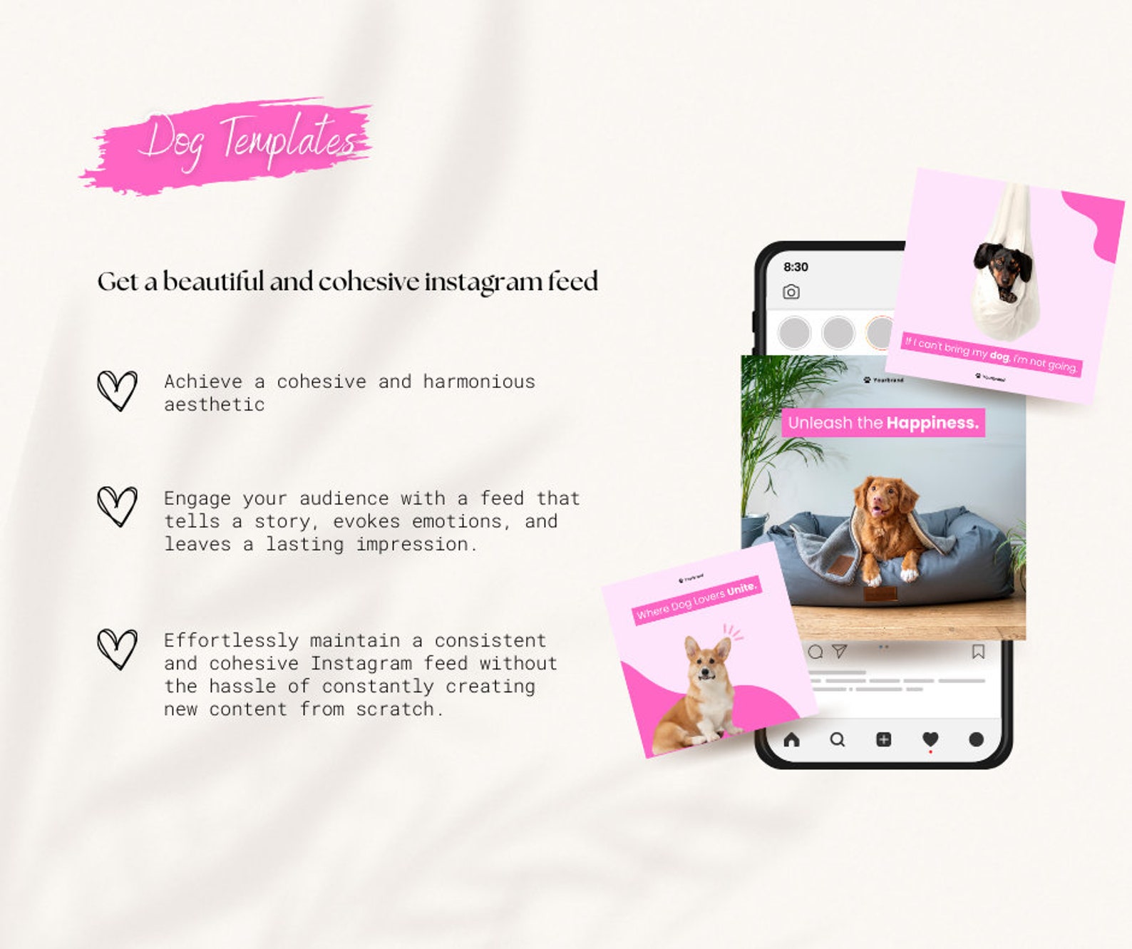 Engaging Dog Instagram Story Template | Dog Grooming Shop Promotion ...