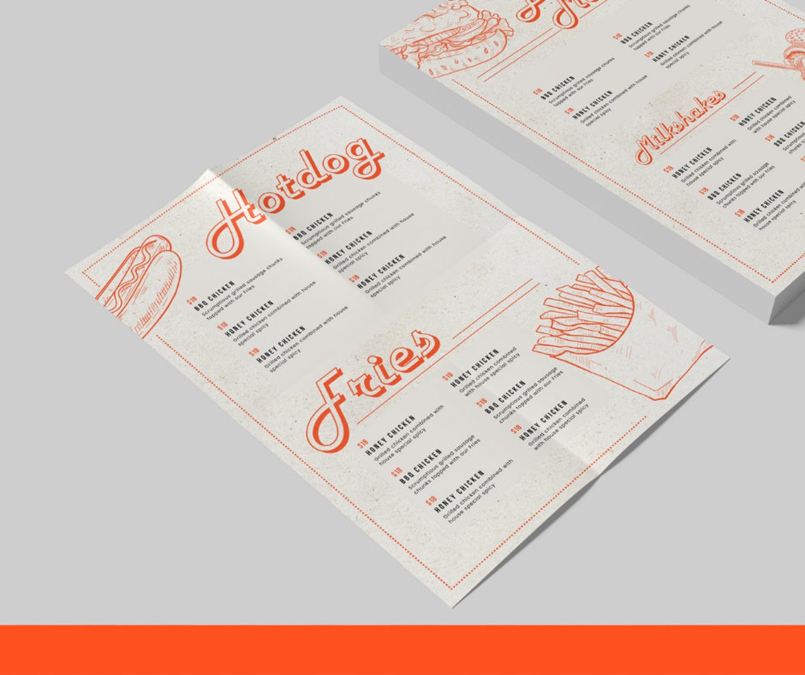 Retro Diner Menu Flyer Template: Vintage Restaurant Promotions (canva ...