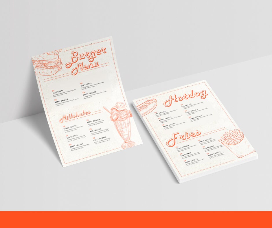 Retro Diner Menu Flyer Template: Vintage Restaurant Promotions (canva ...