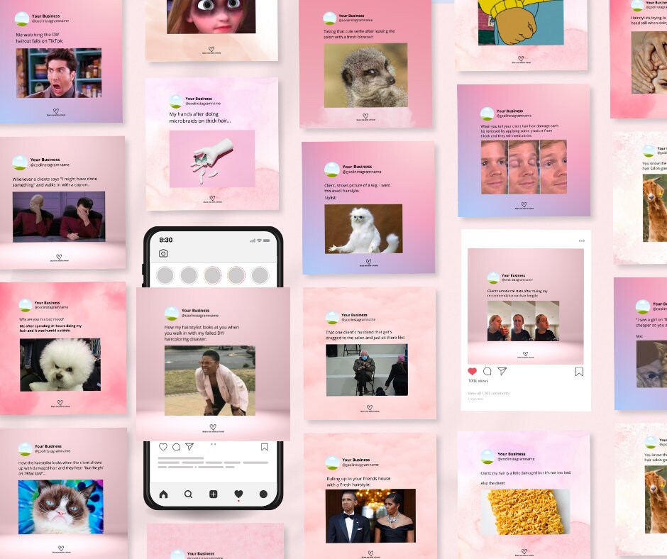 Professional Hair Stylist Meme Set Hairdresser Humor Bundle 30 Salon ...