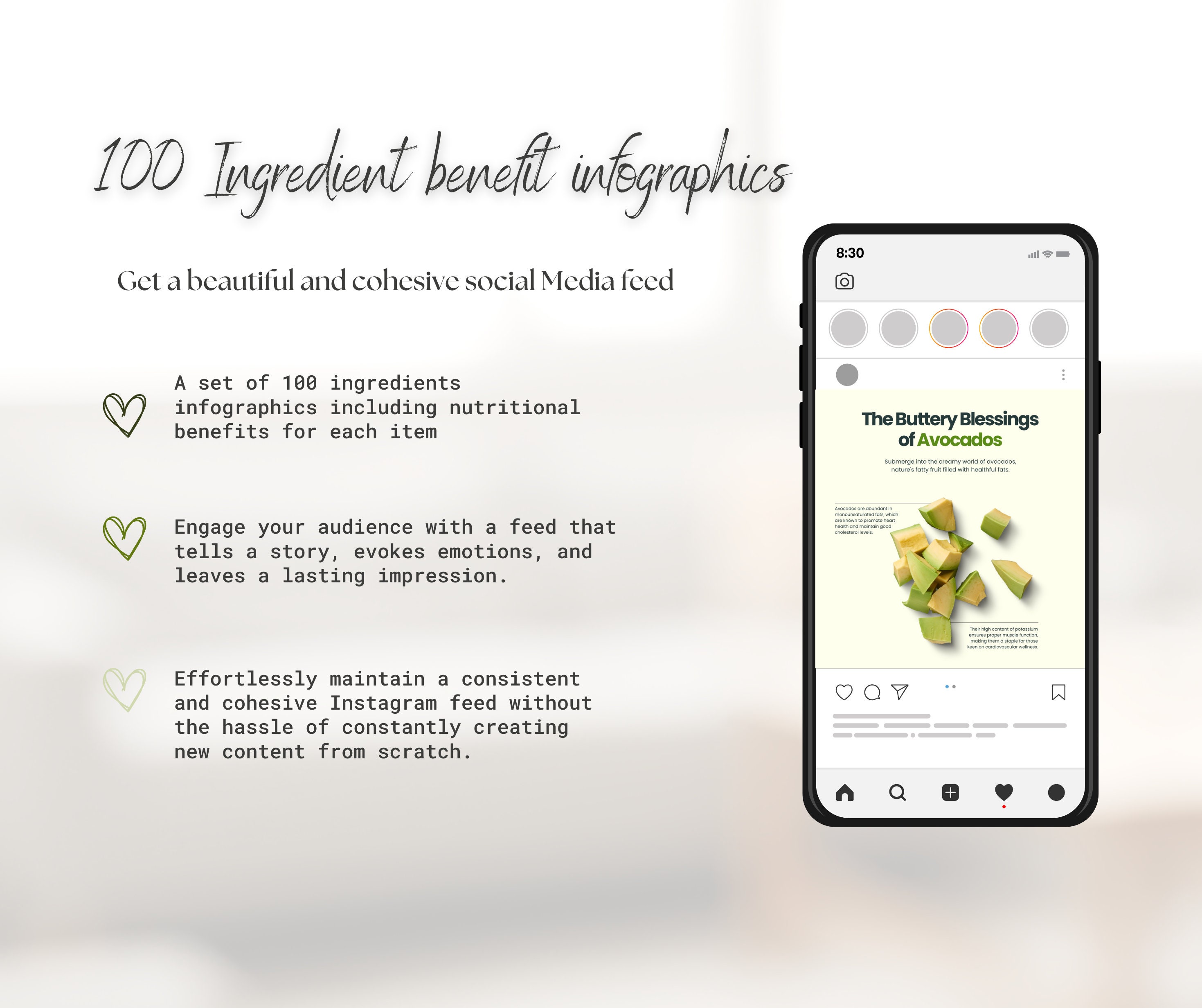 100 Food Ingredient Benefit Templates for Bloggers, Foodies, Fitness ...
