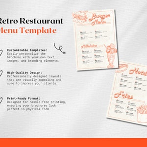 Retro Diner Menu Flyer Template: Vintage Restaurant Promotions (canva ...