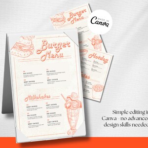 Retro Diner Menu Flyer Template: Vintage Restaurant Promotions (canva ...