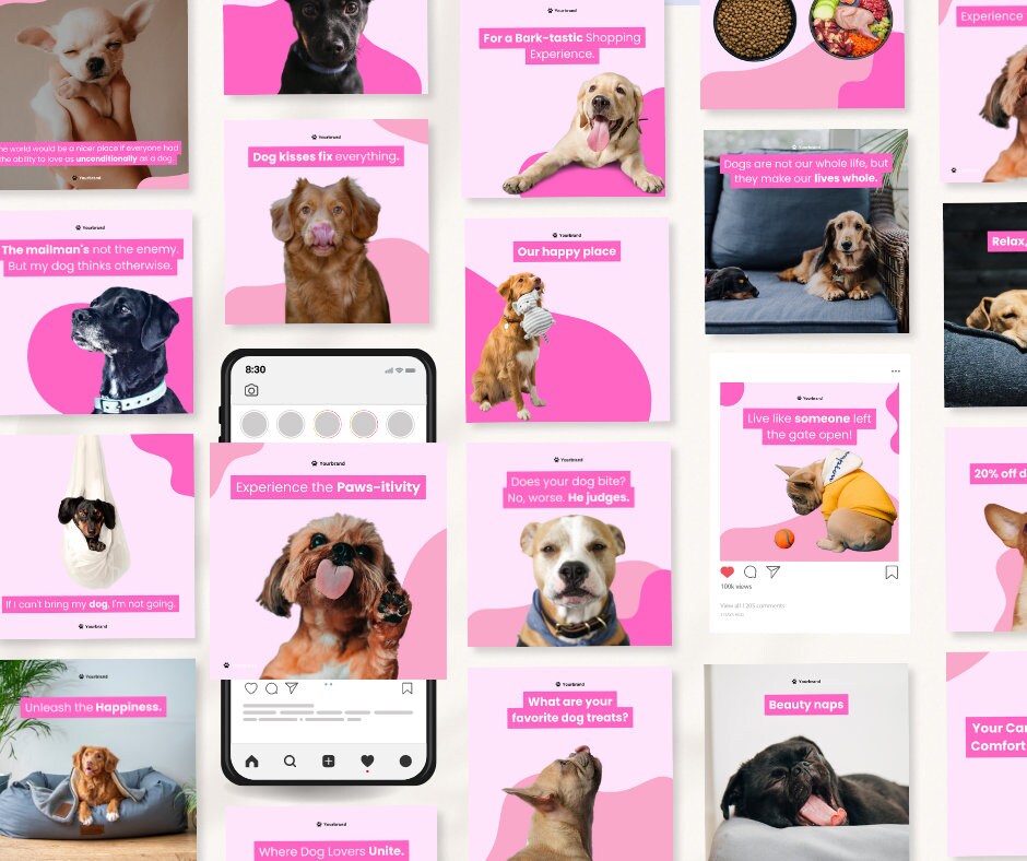 Engaging Dog Instagram Story Template | Dog Grooming Shop Promotion ...