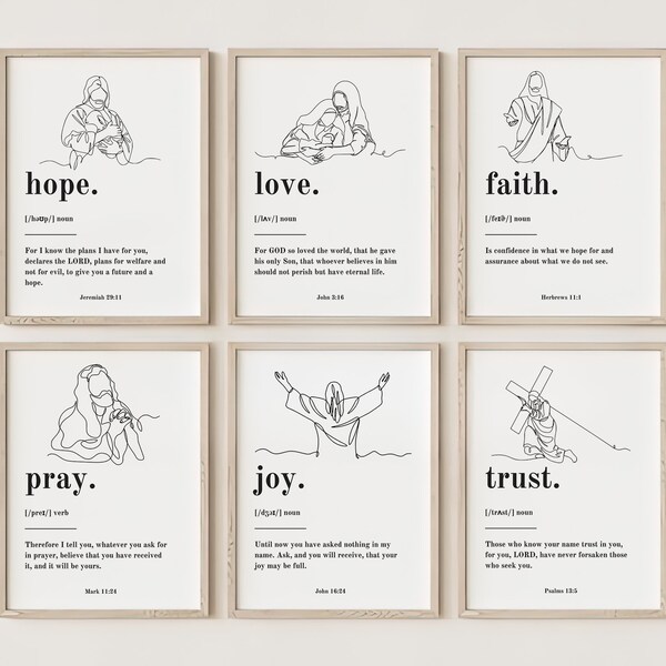 Christian Line Art - Etsy