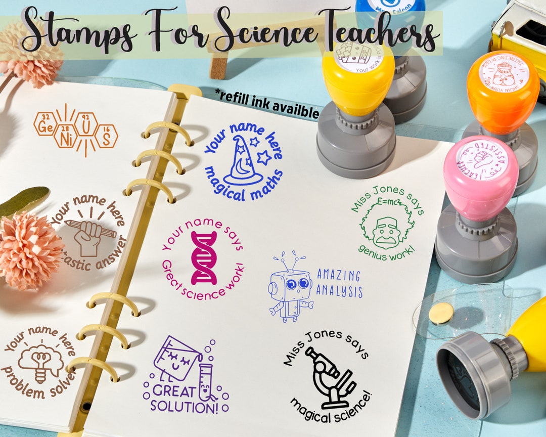44 Custom Teacher Stamps for Science Teacher Self Inking Stamp Science ...