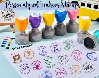 Custom Teacher Checklist Stamps, Personalized Teacher Stamp Teacher ...