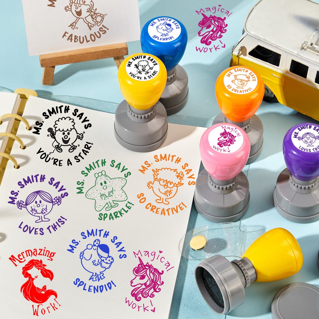 Custom Teacher Stamp Little Miss Stamps Selfinking Smart Cookie Stamp ...