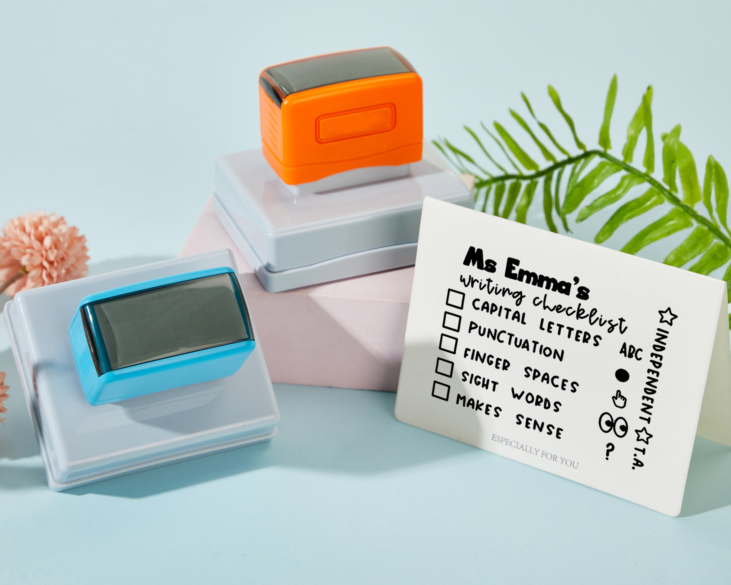 Personalized Stamps Checklist Teacher Stamps Self Inking - Etsy