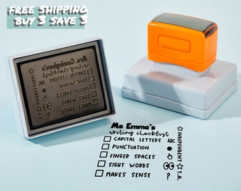Custom Checklist Stamps Checked by Stamp Personalized - Etsy