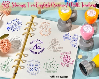 Custom Teacher Checklist Stamps, Personalized Teacher Stamp Teacher ...