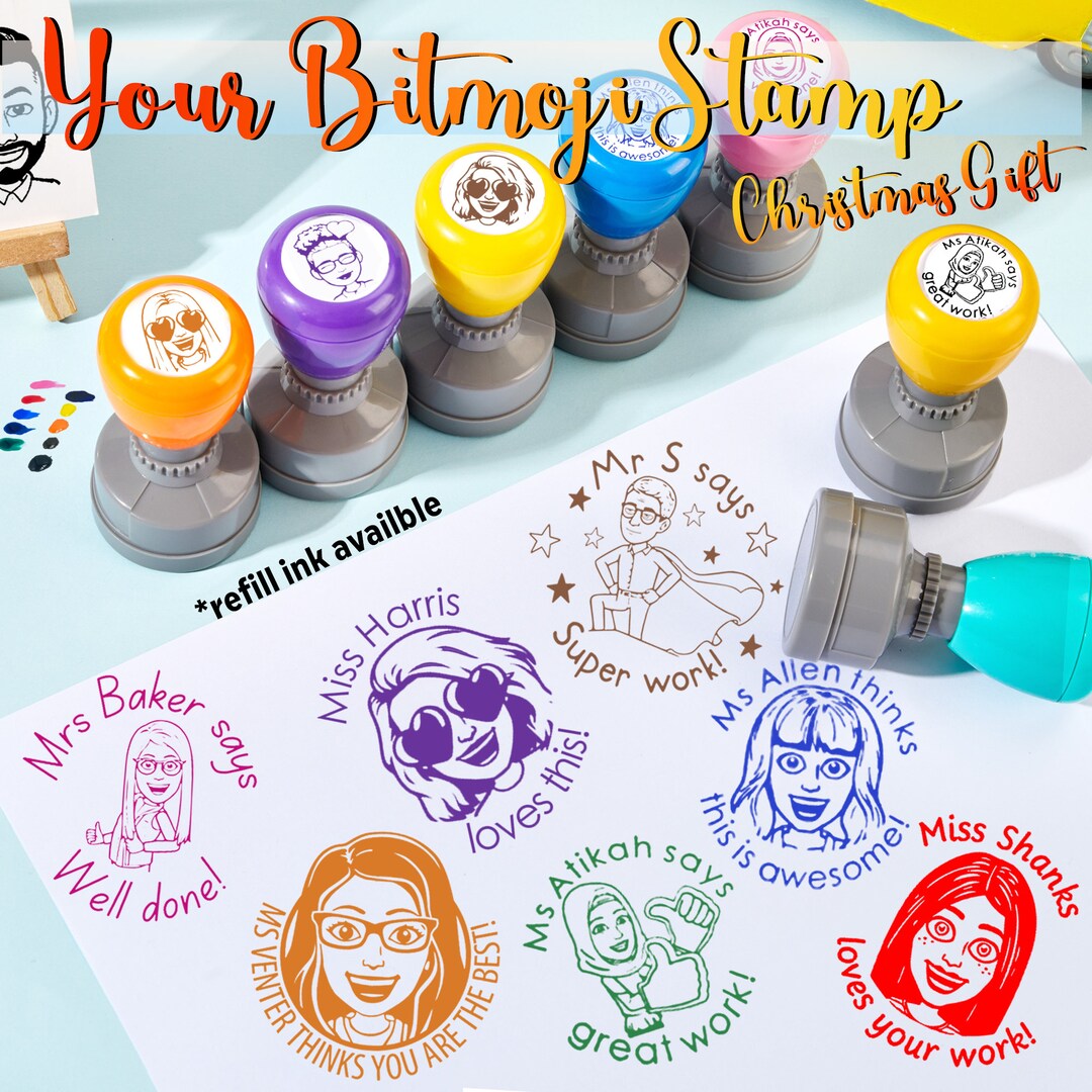 Bitmoji Stamps Custom Teacher Stamp Selfinking Teacher Gifts Face Stamp Teacher Stamp ...
