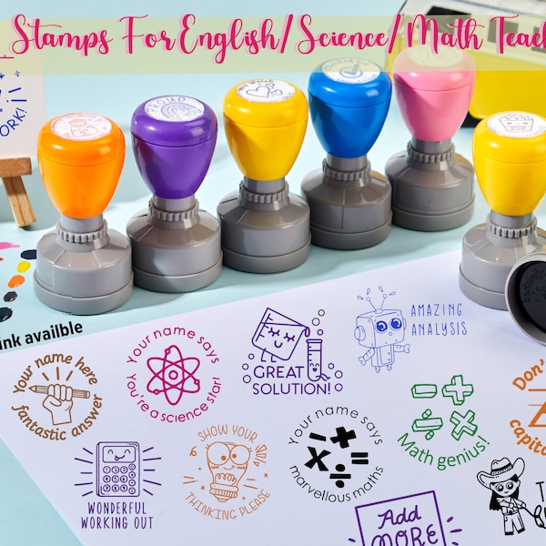 Custom Stamps Teacher Set - Etsy