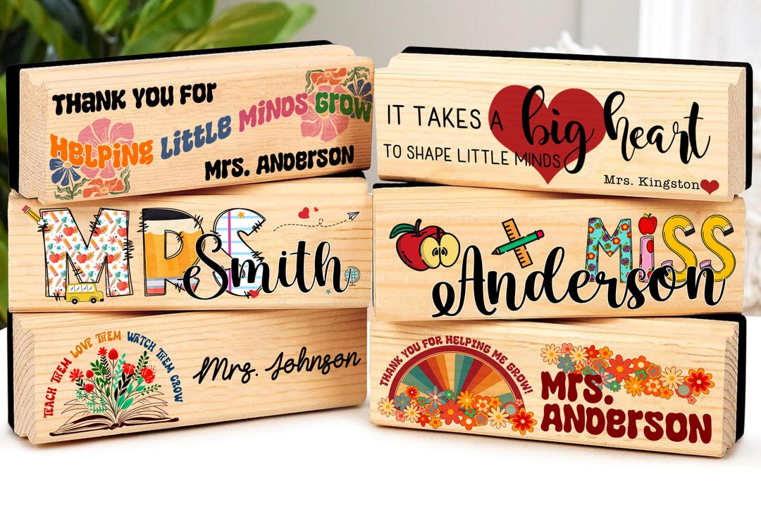 Personalized Board Eraser Teacher Eraser, Retro Custom Teacher ...