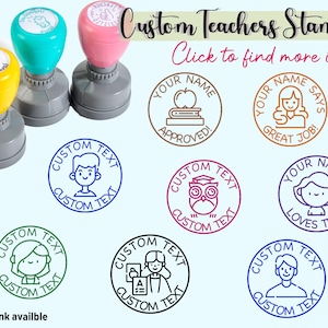 Custom Teacher Stamps Self Inking Stamp School Stamp Personalized ...