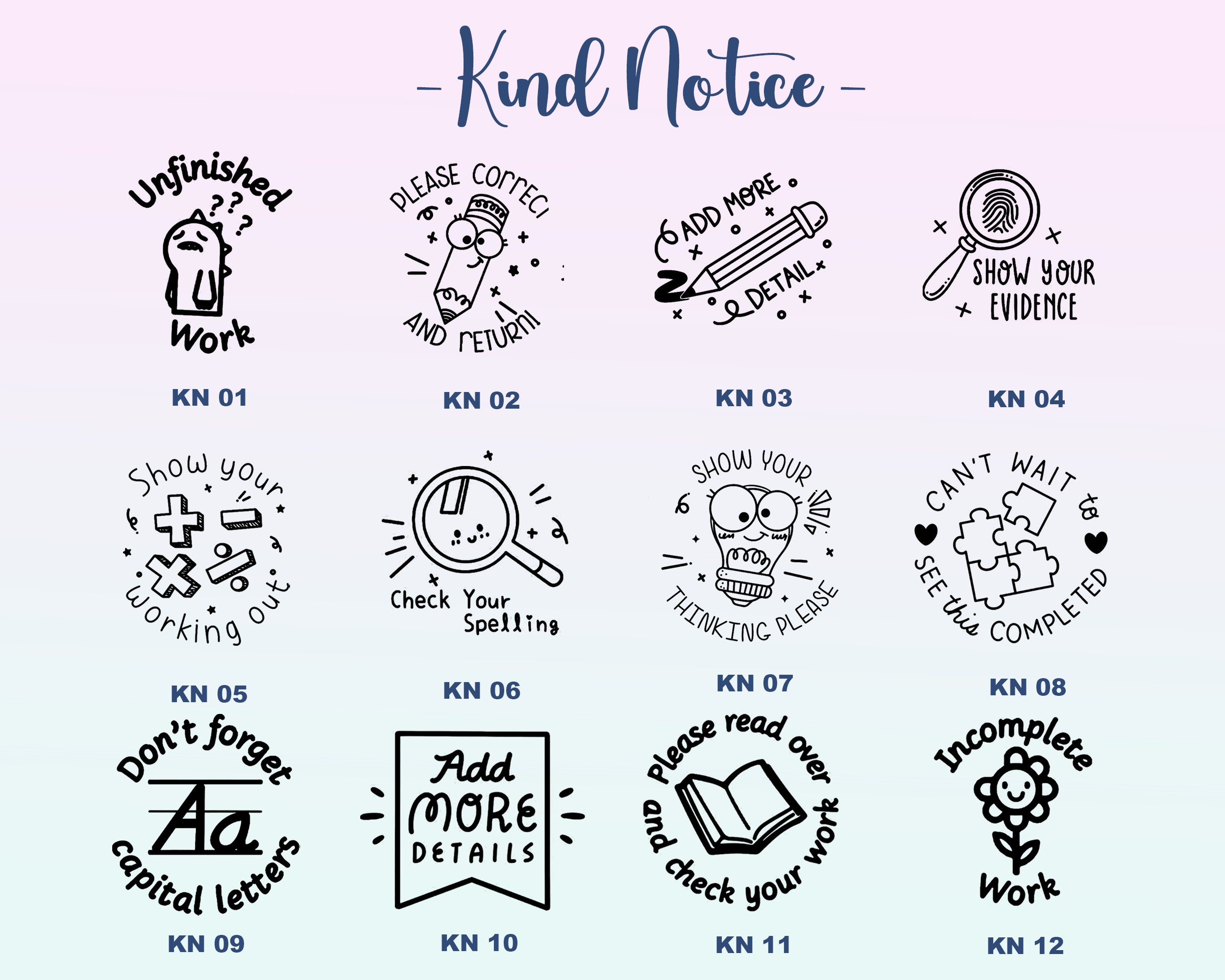 Custom Teacher Stamps Self Inking Stamp School Stamp - Etsy UK