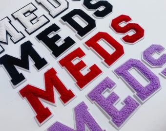 Light Blue Chenille Letter Patches, 3.12 Light Blue Chenille Letters ...