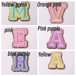 DIY Embroidery Letter Patches Self-adhesive Letter Patch Alphabet DIY ...