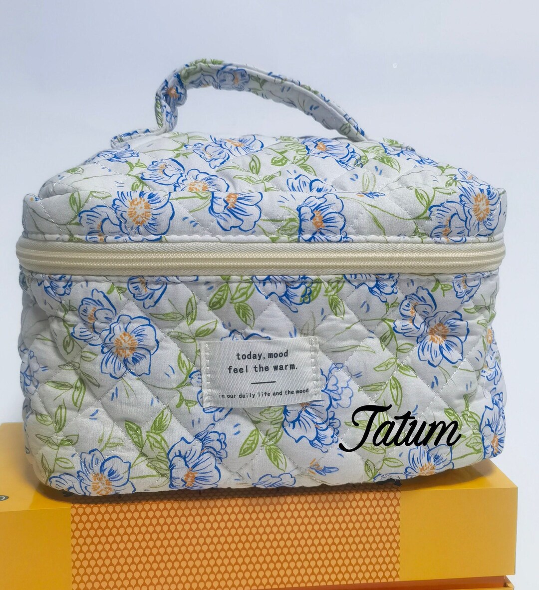 Simple Practical Flower Makeup Bag, Vintage Cosmetic Organizer, Makeup ...