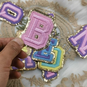 DIY Embroidery Letter Patches Self-adhesive Letter Patch Alphabet DIY ...