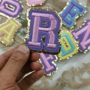 DIY Embroidery Letter Patches Self-adhesive Letter Patch Alphabet DIY ...