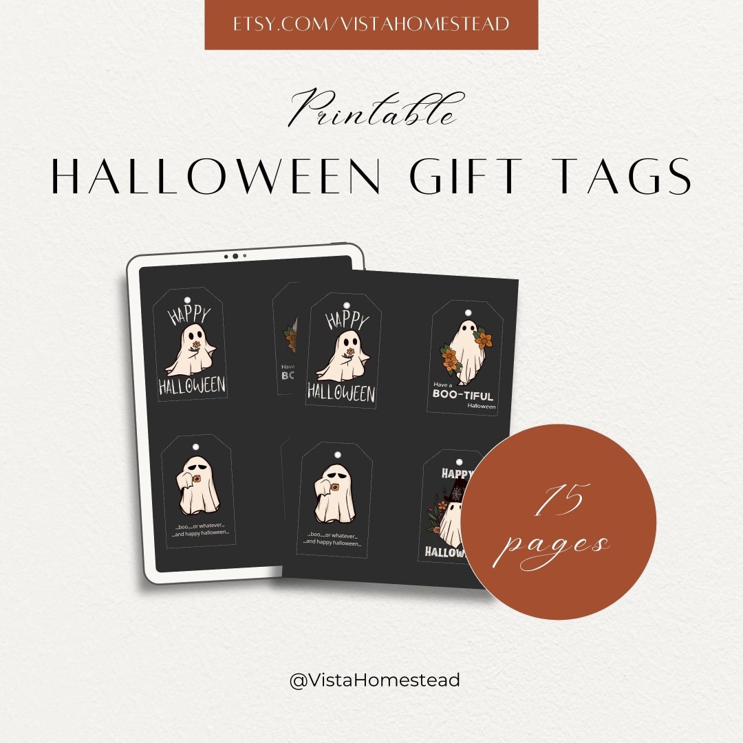 Printable Halloween Gift Tags - Etsy